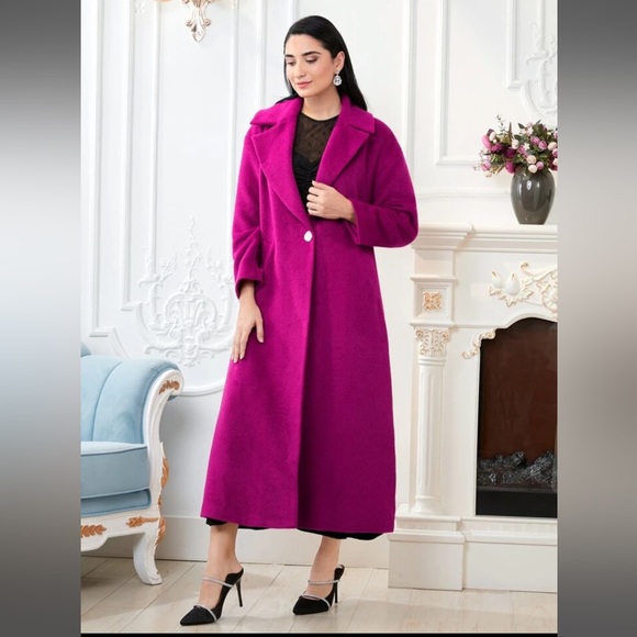 Jackets & Coats | Purple Lapel Overcoat | Poshmark